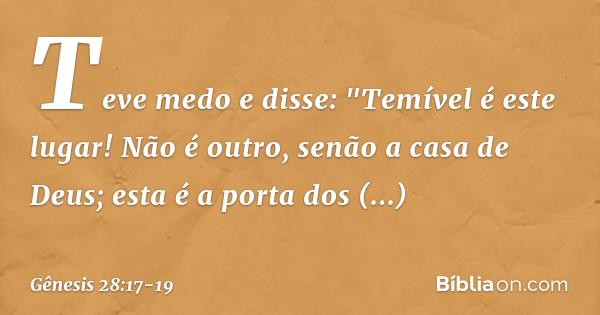 Gênesis 28:17-19 - Bíblia
