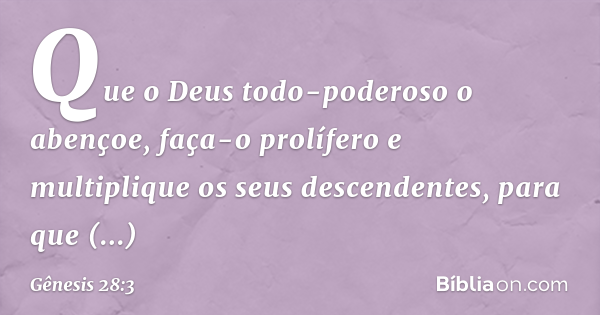 Gênesis 28:3 - Bíblia