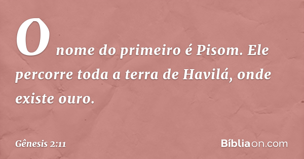 Gênesis 2:11 - Bíblia