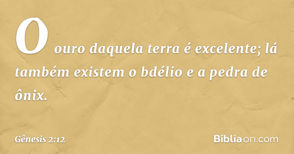 Gênesis 2:12 - Bíblia