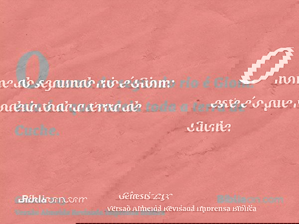 Gênesis 2:13 - Bíblia