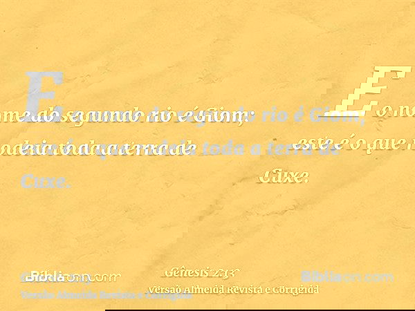 Gênesis 2:13 - Bíblia