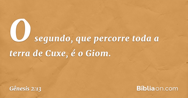 Gênesis 2:13 - Bíblia