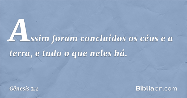 Gênesis 2:1 - Bíblia