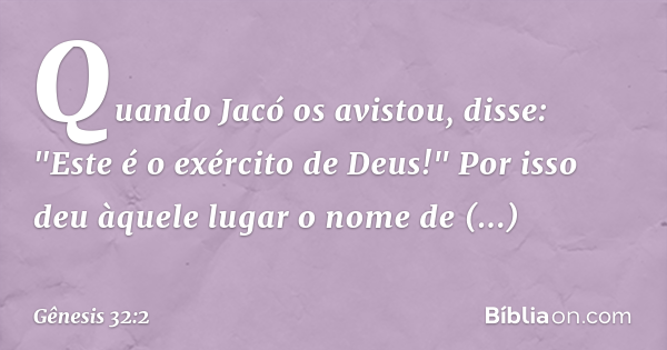 Gênesis 32:2 - Bíblia