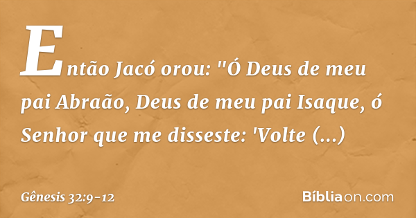 Gênesis 32:9-12 - Bíblia