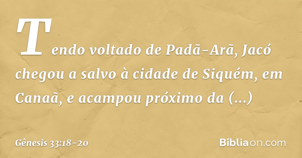 Gênesis 33:18-20 - Bíblia