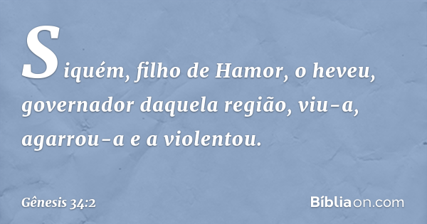 Gênesis 34:2 - Bíblia