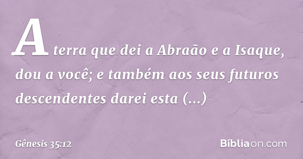 Gênesis 35:12 - Bíblia
