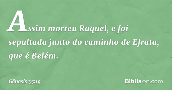 Gênesis 35:19 - Bíblia