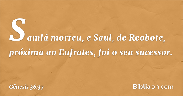 Gênesis 36:37 - Bíblia
