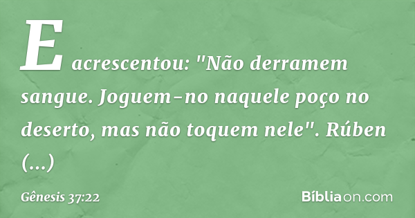 Gênesis 37:22 - Bíblia