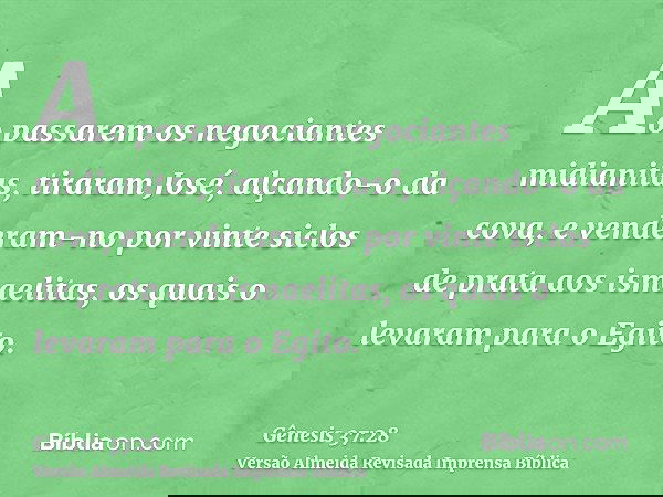 Gênesis 37:28 - Bíblia