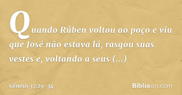 Gênesis 37:29-34 - Bíblia