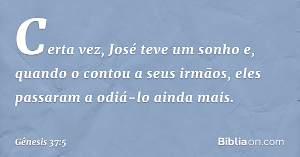 Gênesis 37:5 - Bíblia