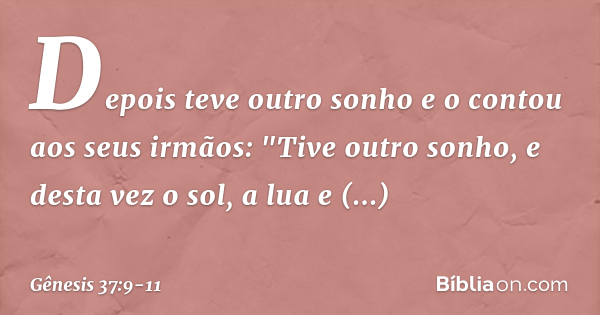 Gênesis 37:9-11 - Bíblia