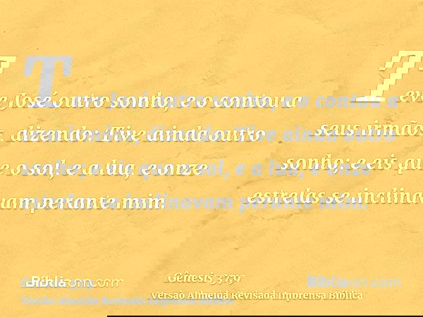 Gênesis 37:9 - Bíblia