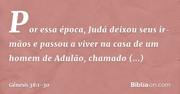 Gênesis 38:1-30 - Bíblia