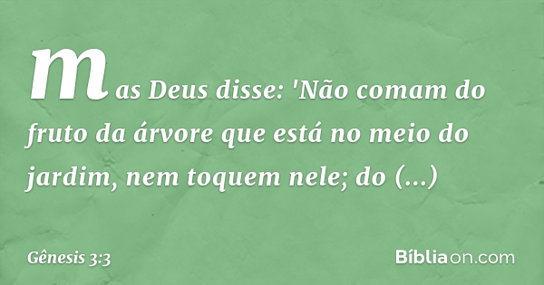 Gênesis 3:3 - Bíblia