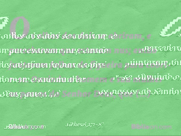 Gênesis 3:7-8 - Bíblia