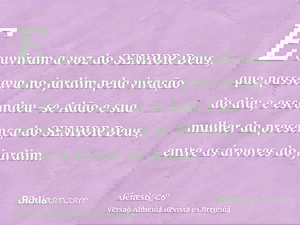 Gênesis 3:8 - Bíblia