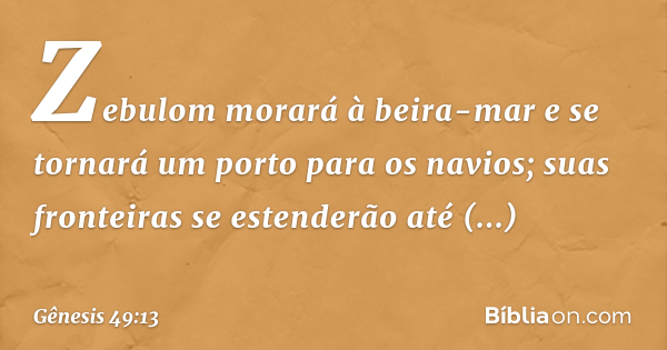 Gênesis 49:13 - Bíblia