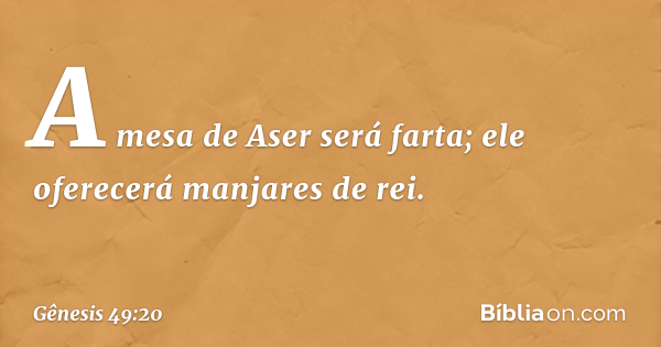 Gênesis 49:20 - Bíblia