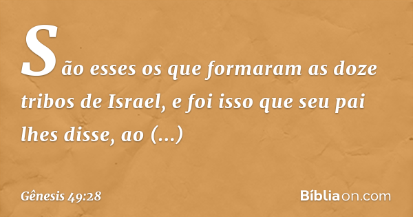 Gênesis 49:28 - Bíblia