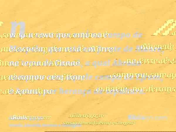 Gênesis 49:30 - Bíblia