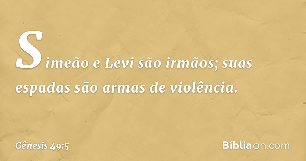 Gênesis 49:5 - Bíblia