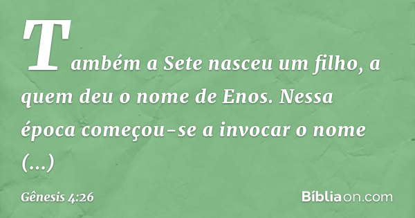 Gênesis 4:26 - Bíblia