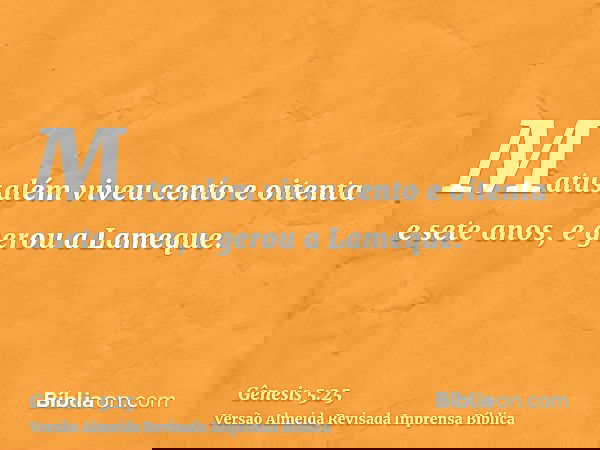 Gênesis 5:25 - Bíblia