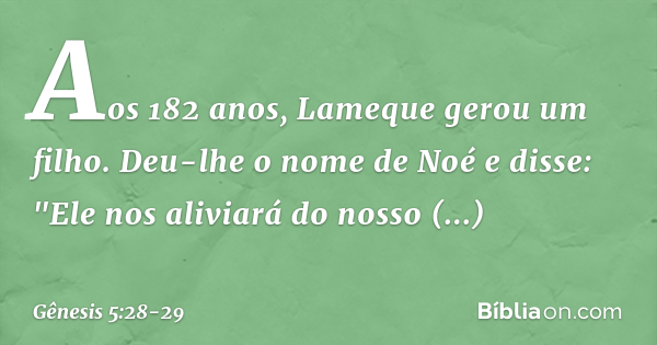 Gênesis 5:28-29 - Bíblia