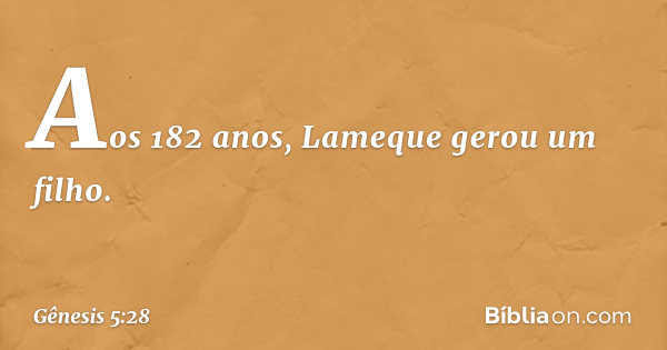 Gênesis 5:28 - Bíblia