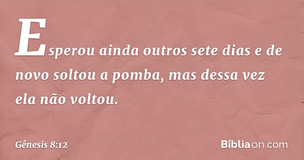 Gênesis 8:12 - Bíblia