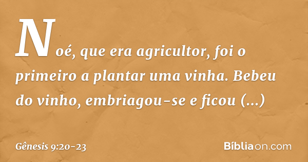 Gênesis 9:20-23 - Bíblia