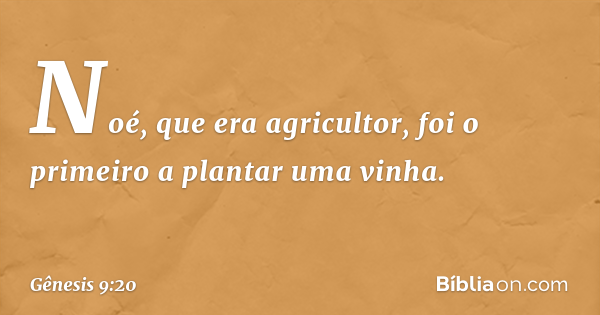 Gênesis 9:20 - Bíblia