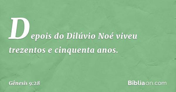 Gênesis 9:28 - Bíblia