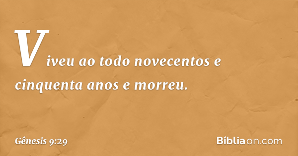 Gênesis 9:29 - Bíblia