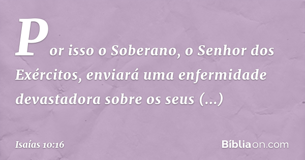 Isaías 10:16 - Bíblia