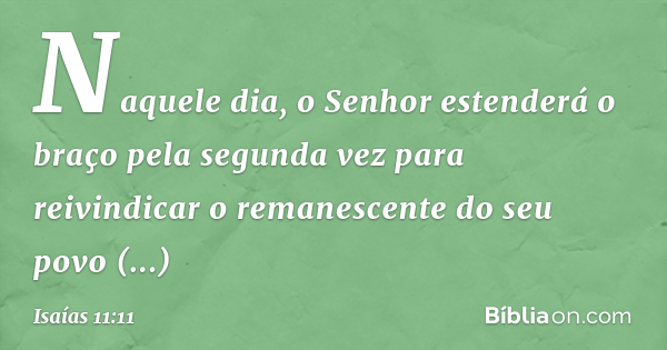 Isaías 11:11 - Bíblia