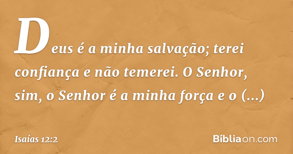 Isaías 12:2 - Bíblia
