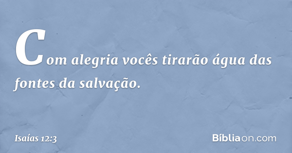 Isaías 12:3 - Bíblia