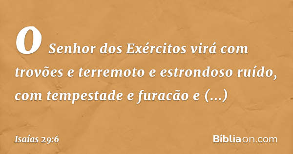 Isaías 29:6 - Bíblia