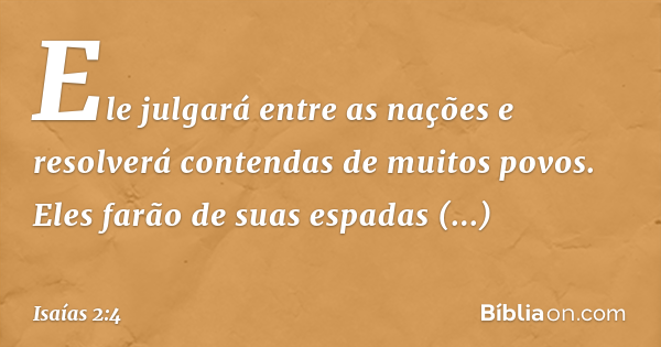 Isaías 2:4 - Bíblia