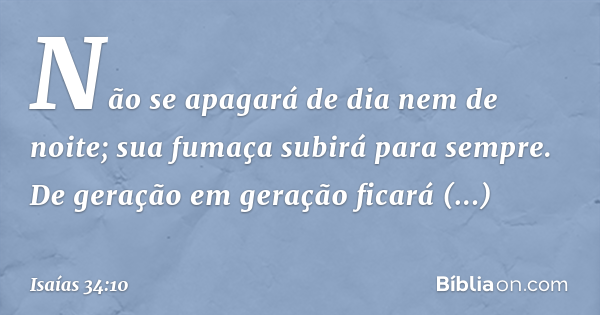 Isaías 34:10 - Bíblia