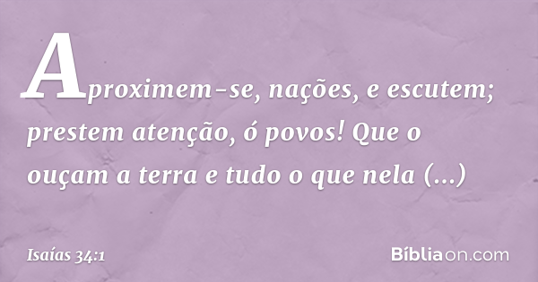 Isaías 34:1 - Bíblia