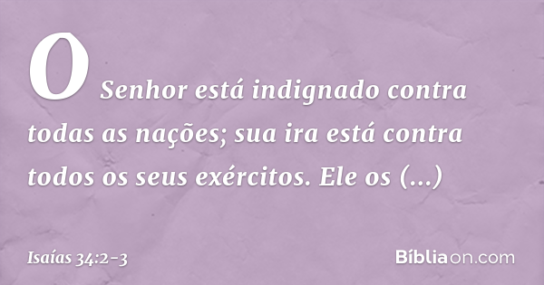 Isaías 34:2-3 - Bíblia