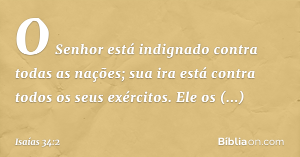 Isaías 34:2 - Bíblia