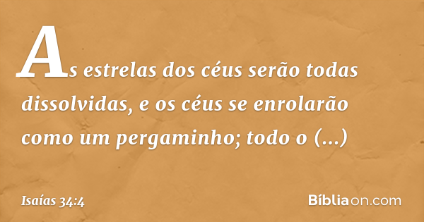 Isaías 34:4 - Bíblia
